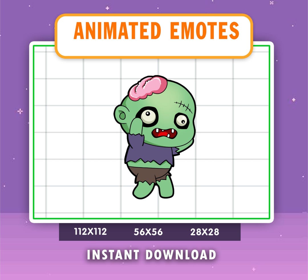 Animated Zombie Dance Emote for Twitch, Discord, Youtube (digital ...