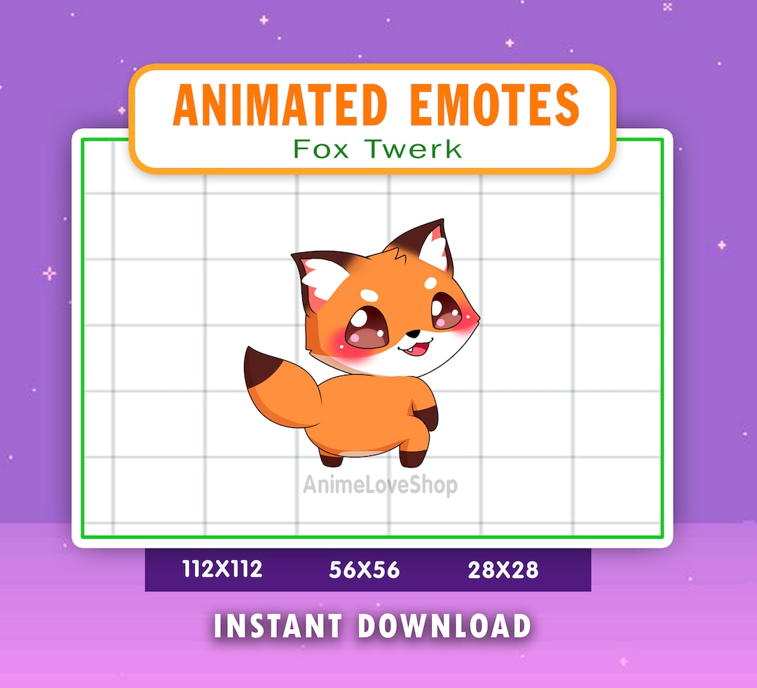 ANIMATED Fox Twerking Emote for Twitch, Discord, Youtube, Animated ...