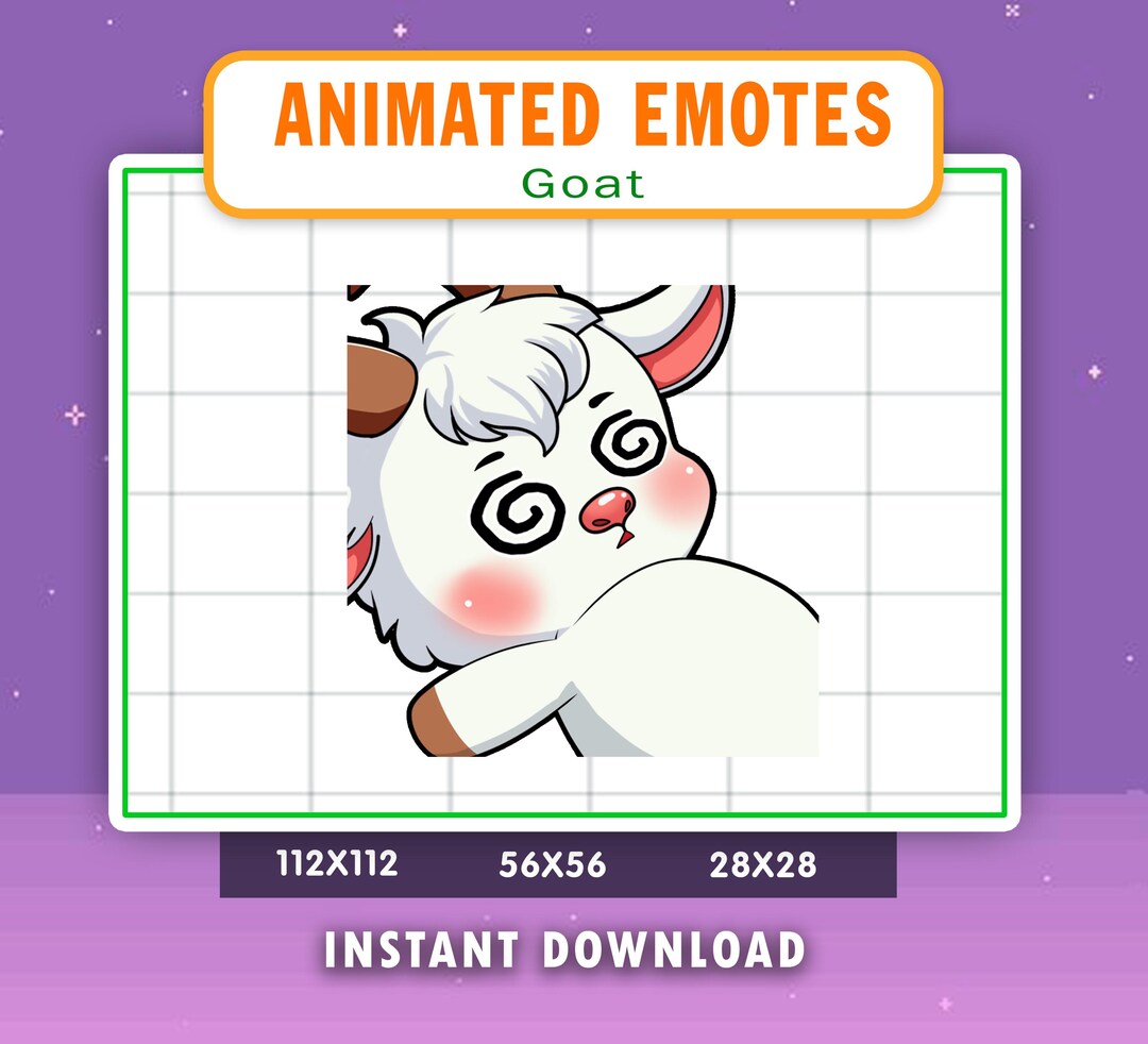 ANIMATED Goat Emote for Twitch, Discord, Youtube, Rip Emote, Livestream ...
