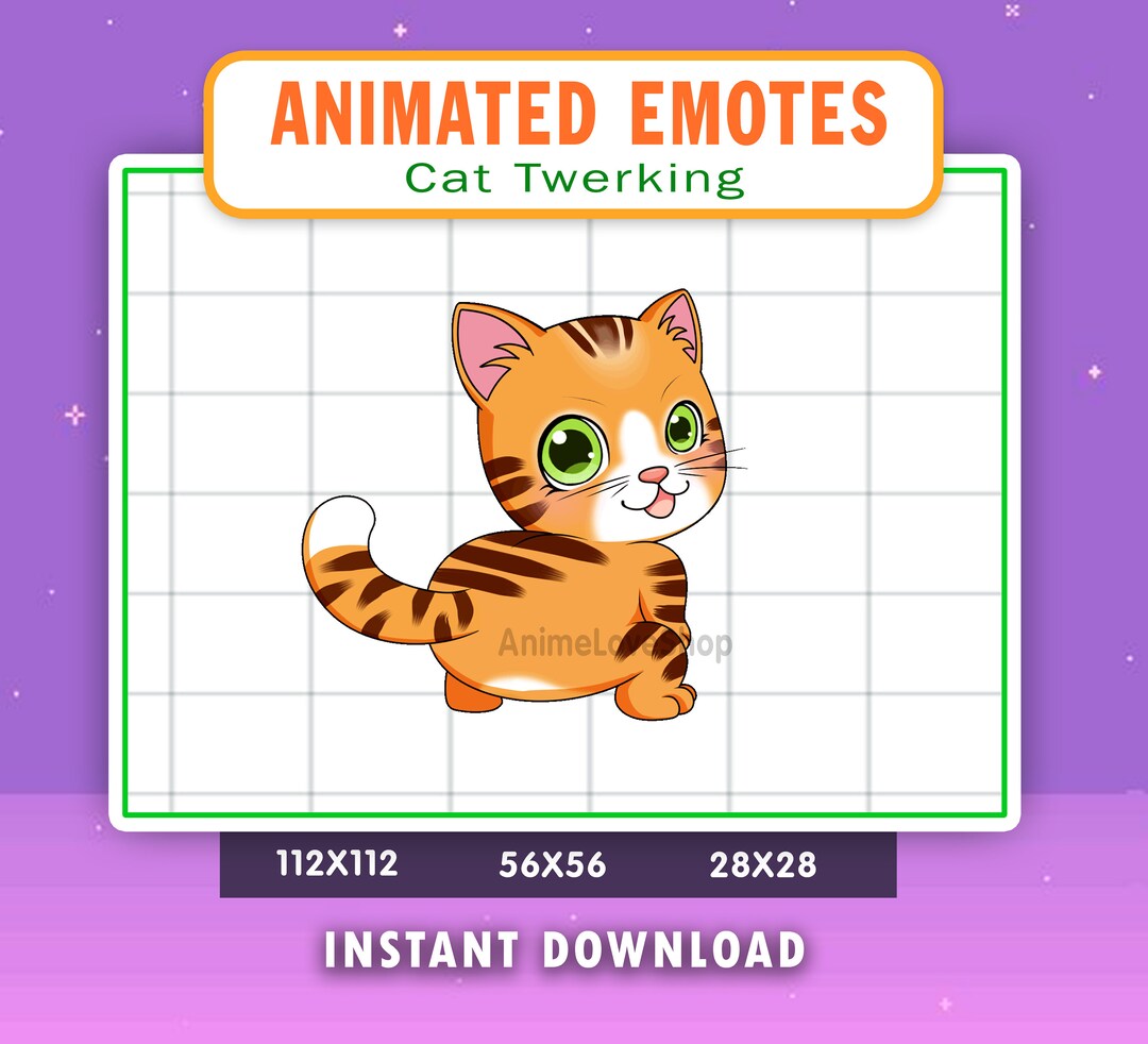 ANIMATED Orange Tabby Cat Twerking Emote for Twitch, Discord, Youtube ...