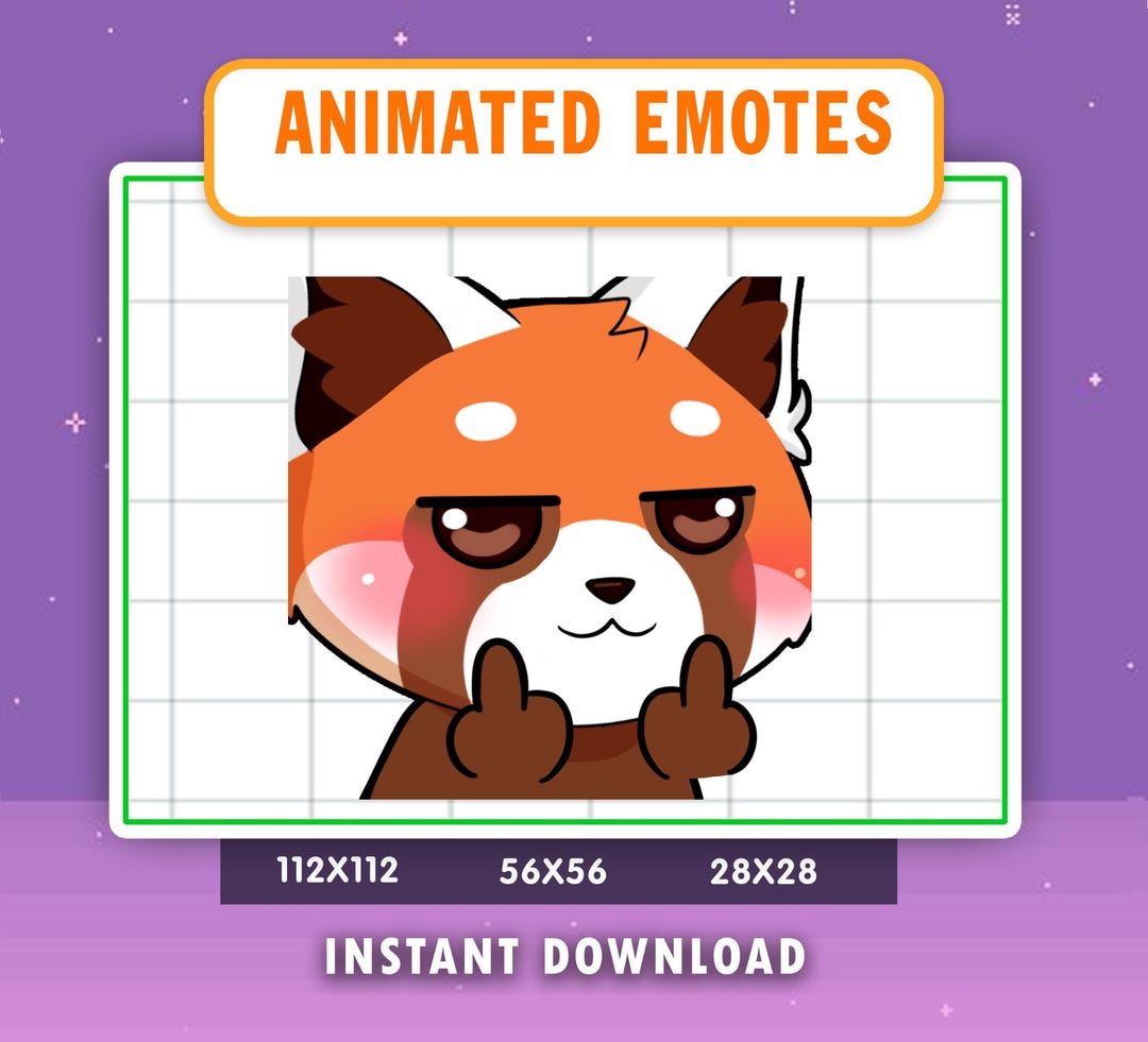 Animated Red Panda Middle Finger Emote, Twitch, Discord, Youtube ...