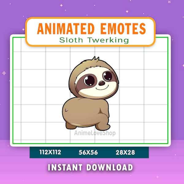 Sloth Animated Twitch Emotes - Etsy