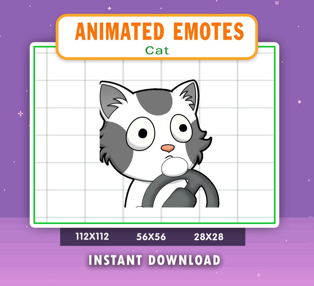 ANIMATED Cat Emote for Twitch, Discord, Youtube, Drive Emote ...