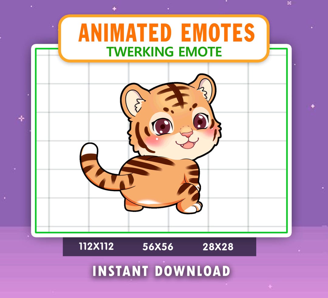 Animated Twerking Tiger Emote: Funny Twitch/discord Gif (digital File ...