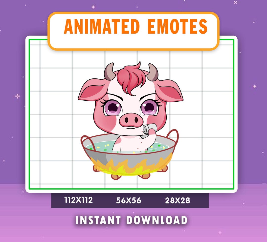 Animated Pink Cook Cry Emote: Twitch, Discord, Youtube (digital File ...