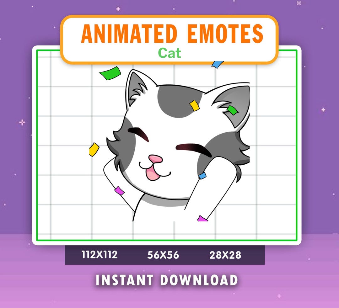 ANIMATED Black Cat Hype Emote for Twitch, Discord, Youtube, Animated ...