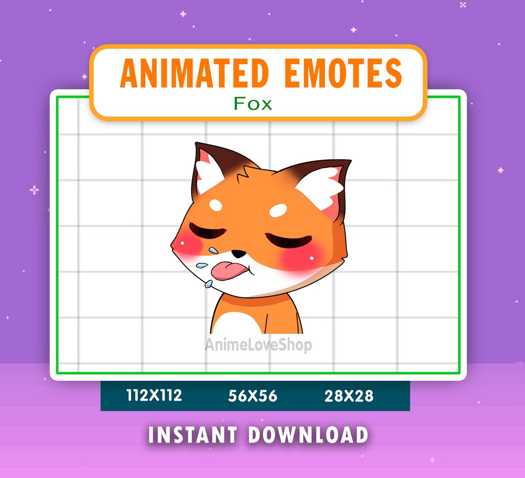 ANIMATED Fox BLBL/ Mlem Emote for Twitch, Discord, Youtube, Animated ...