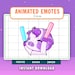 ANIMATED Purple Cow Light Stick Emote for Twitch, Discord, Youtube ...