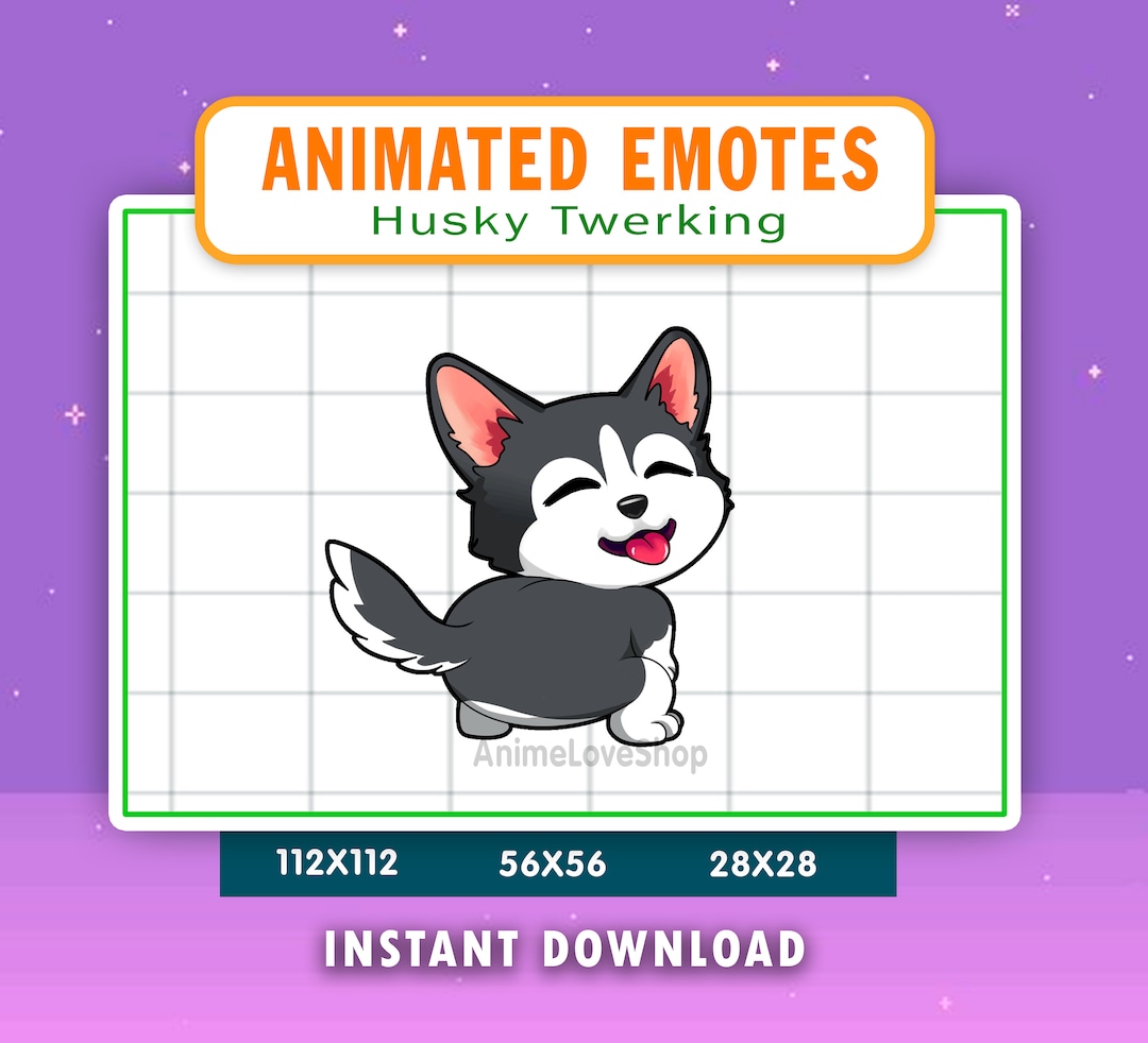 ANIMATED Husky Dog Twerking Emote for Twitch, Discord, Youtube ...