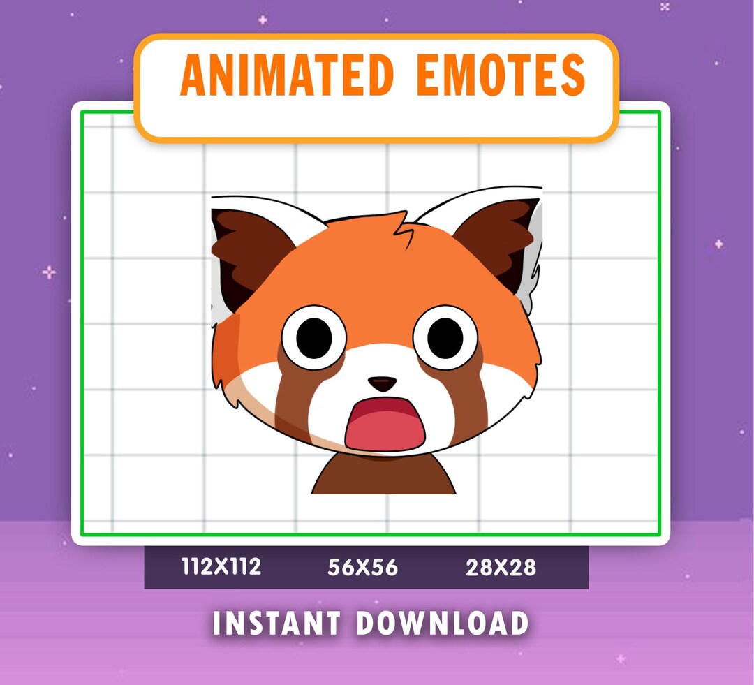 ANIMATED Red Panda Emote for Twitch, Discord, Youtube, Shock Emote ...