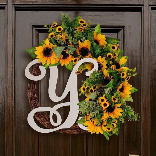 Initial Wreath - Etsy