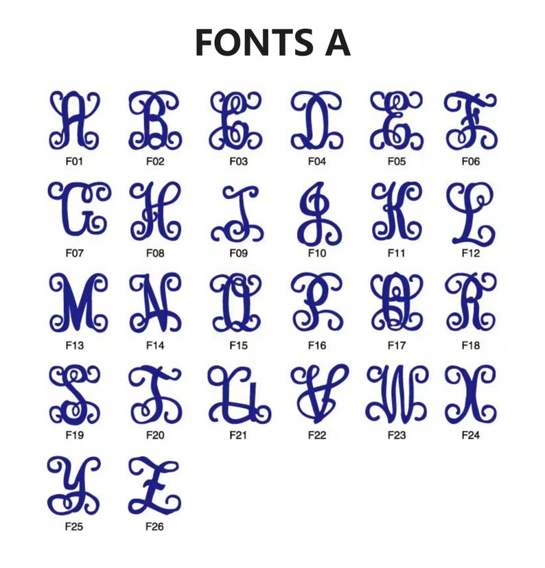 Fancy Monogram Letter Choose Your Letter Script Monogram - Etsy