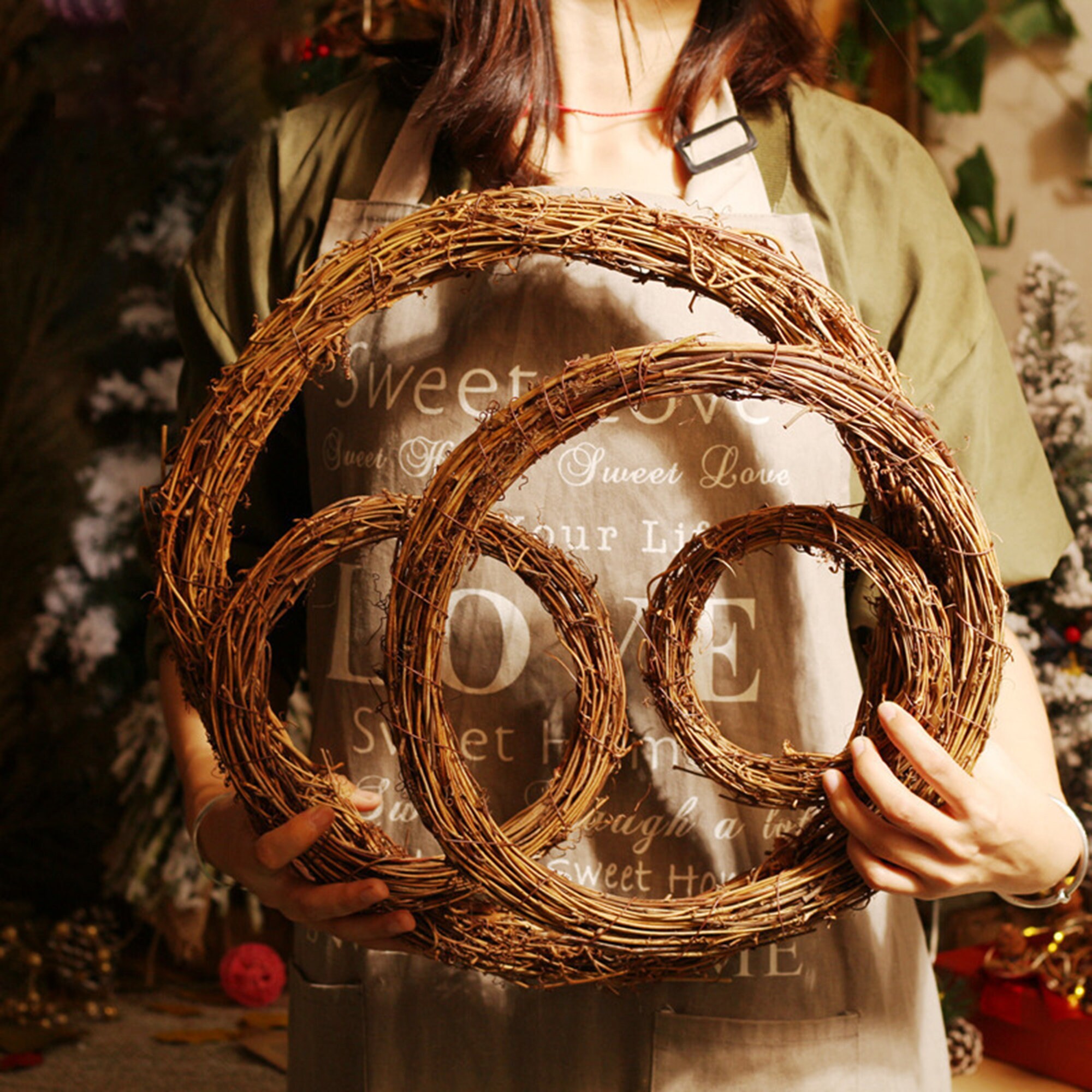 Handmade Wreath Base Natural Grapevine Wreath DIY Craft - Etsy