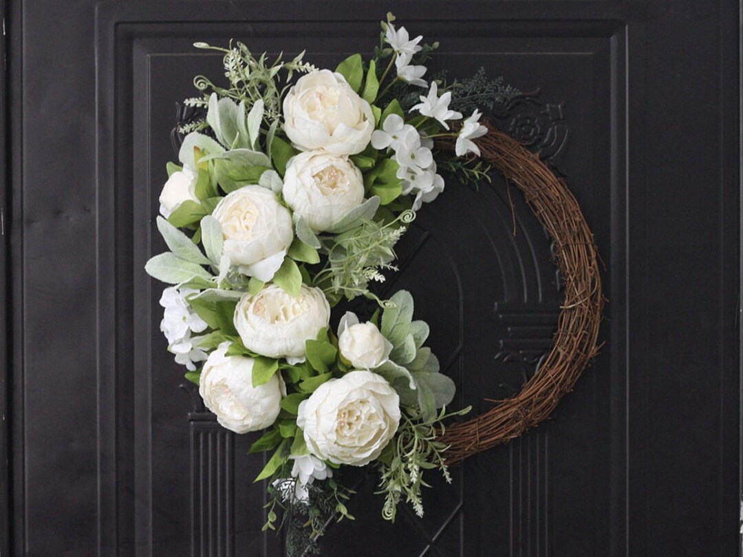 Initial Wreath, Custom Monogram Wreath, Monogram Wreath, Front Door ...