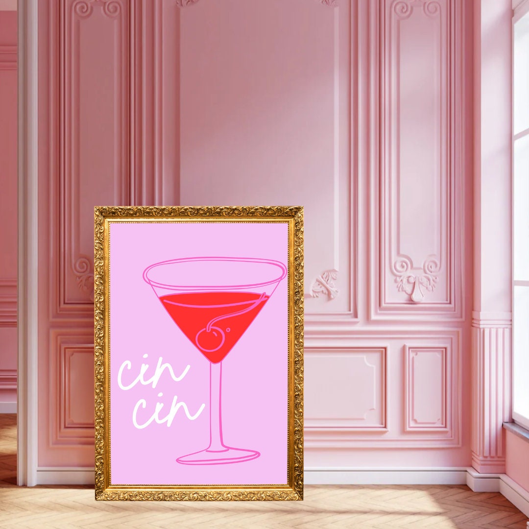 CIN CIN PRINT / Italian Word Art - Etsy