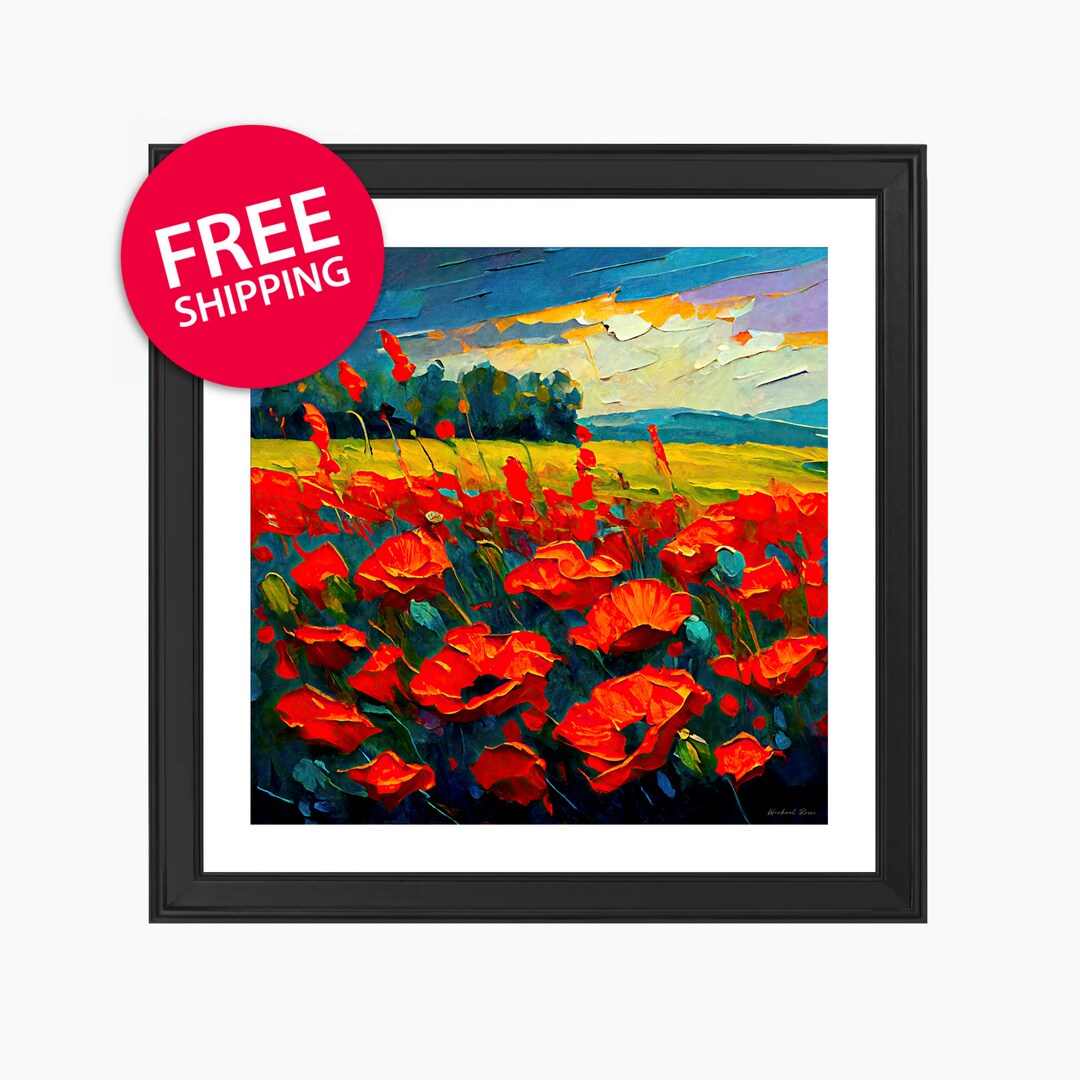 Poppy Wall Art Print From Original Painting, California Poppies ...