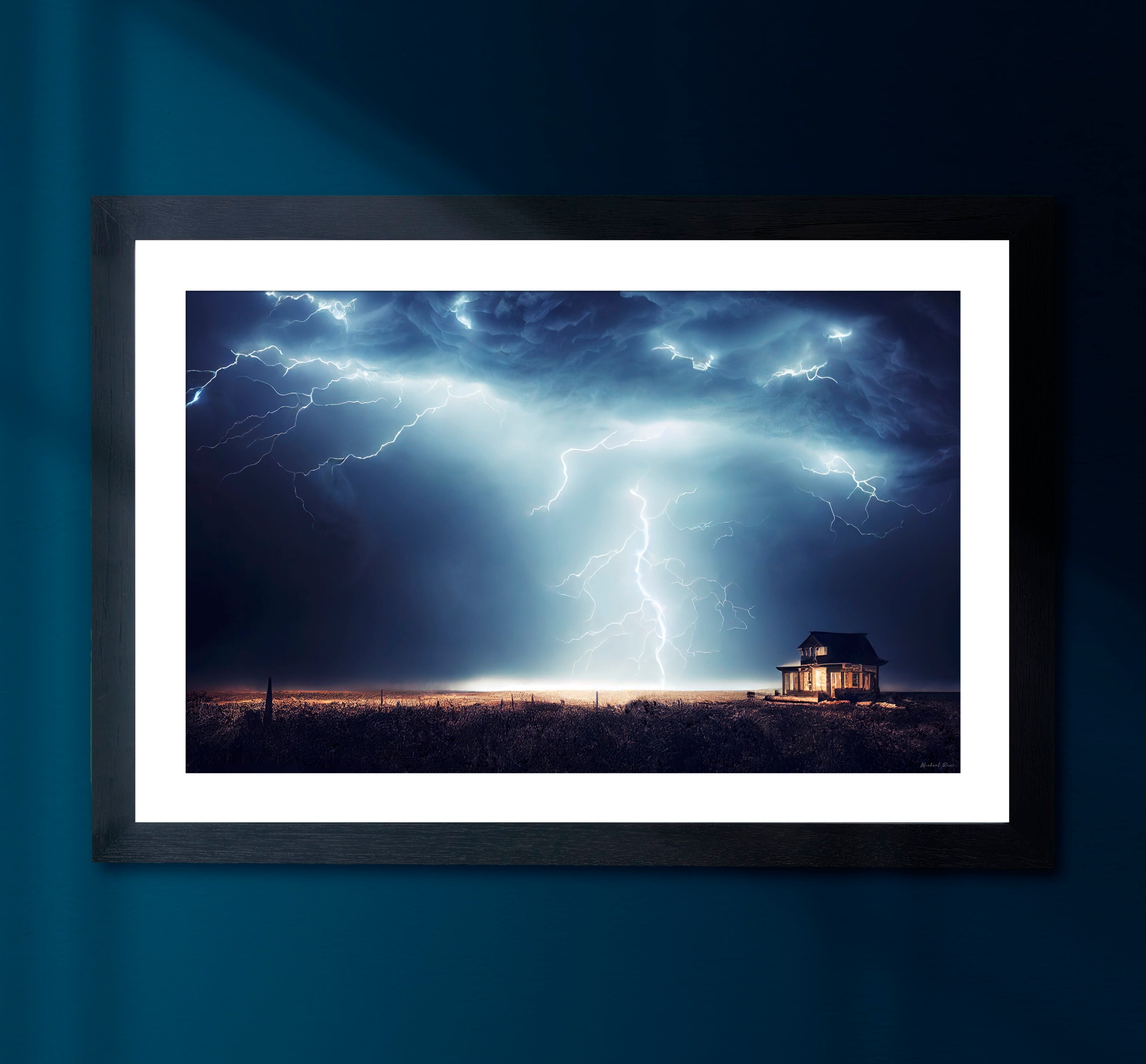 Lightning Bolt Wall Decor, Lightning Art Print From Original Painting ...