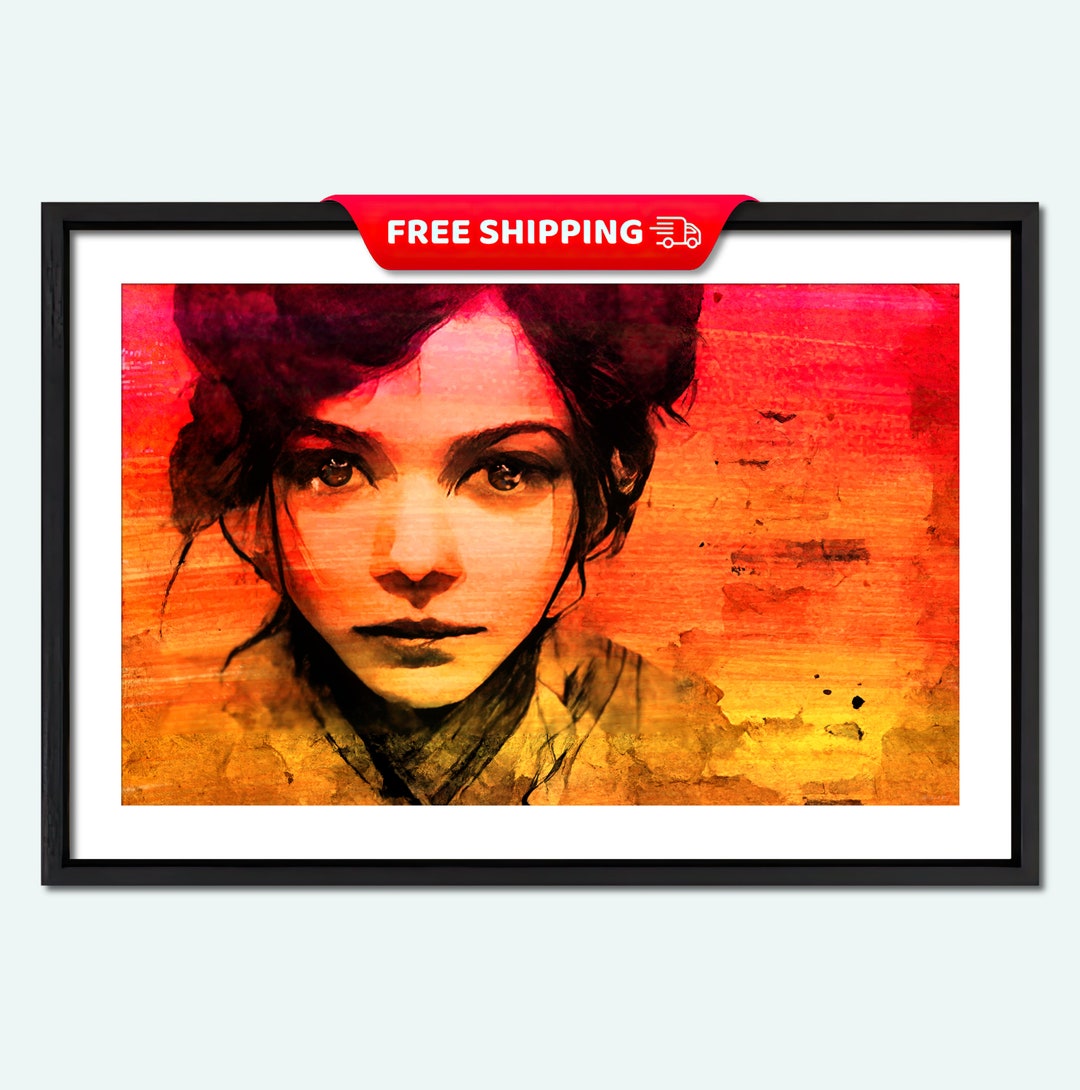 SAD EYES, Girl Feeling Sad Art Print From Original Painting, Tears ...
