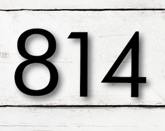 6 Inch Modern House Numbers Letters - Etsy
