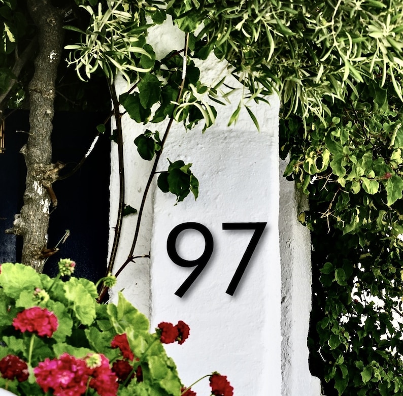 4 Inch Modern House Numbers Letters - Etsy