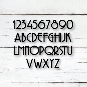 6 Inch Art Deco House Numbers and Letters - Etsy