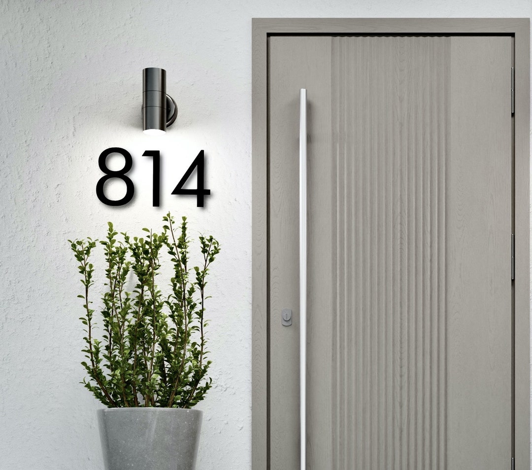 12 Inch Modern House Numbers Letters - Etsy