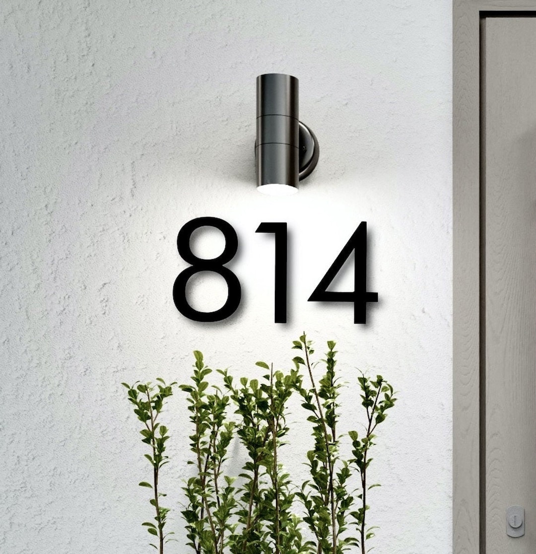 6 Inch Modern House Numbers Letters - Etsy