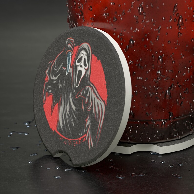 Horror Movie: ghostface, Soapstone Car Coaster - Etsy Australia