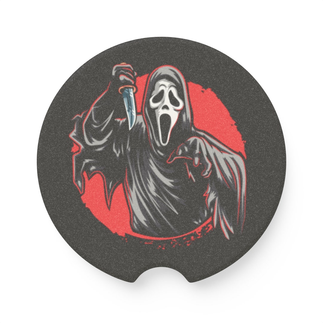 Horror Movie: ghostface, Soapstone Car Coaster - Etsy