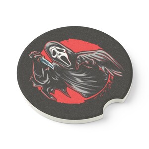Horror Movie: ghostface, Soapstone Car Coaster - Etsy