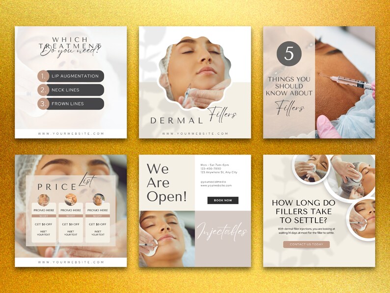 Botox and Lip Filler Instagram Template | Botox Instagram Posts | Botox ...