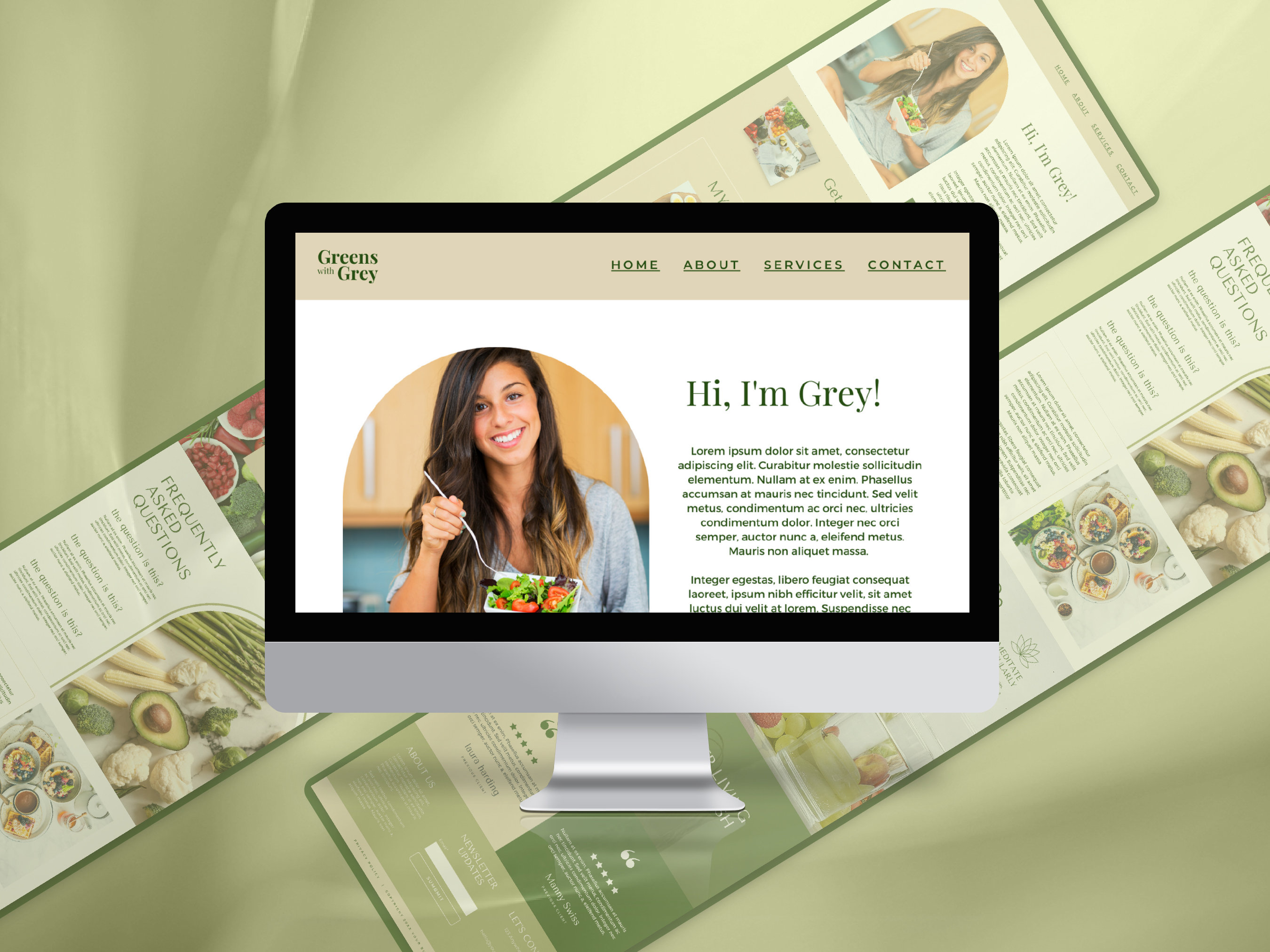 Health Coach Website Template| Nutritionist Website Template | Canva ...
