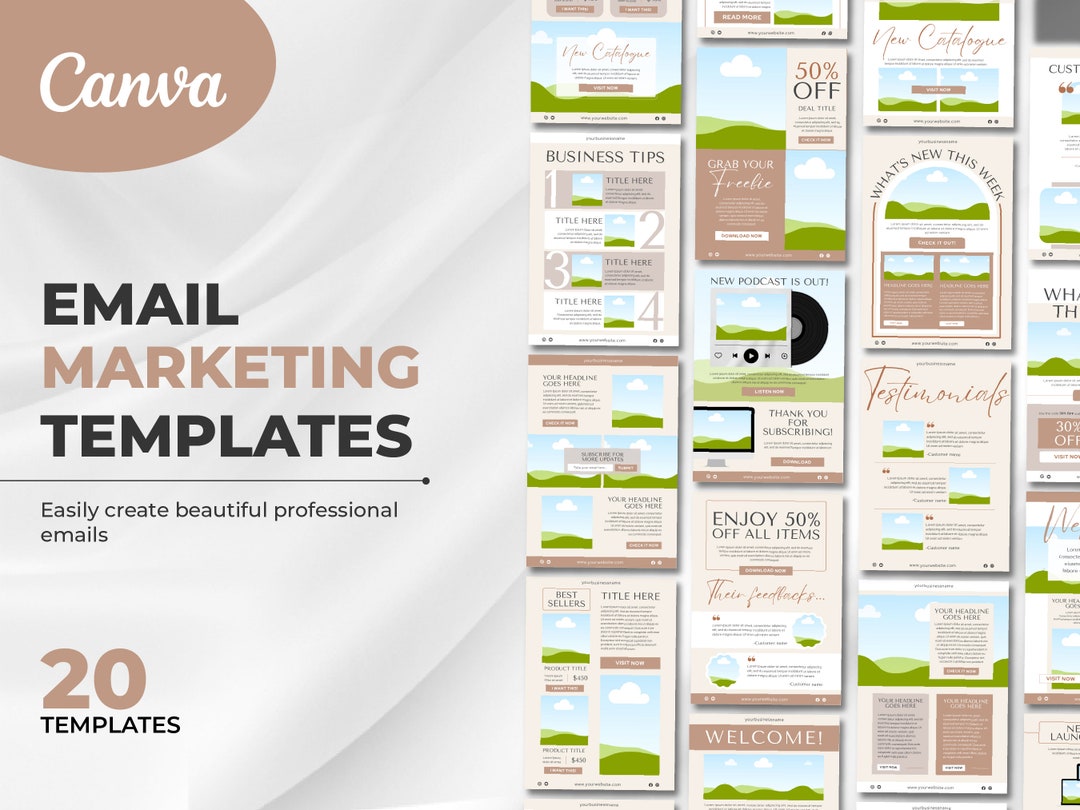 Email Marketing Canva Template, Newsletter Template Kit, Sales Email ...