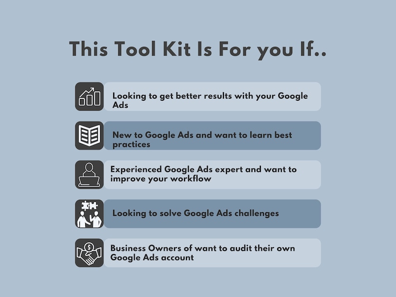 Google Ads Tool Kit notion Template - Etsy