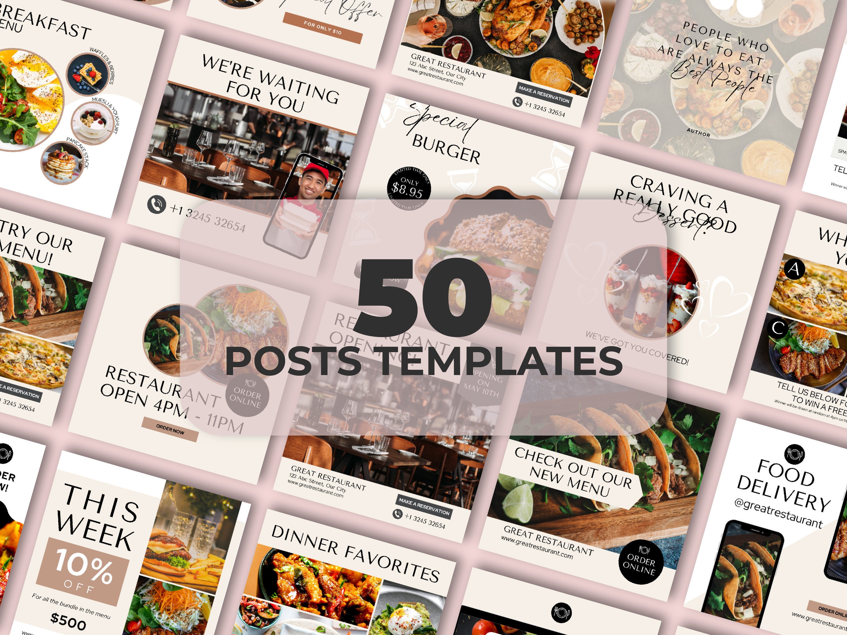 Food Instagram Template | Dietician Instagram Posts | Food Blogger ...
