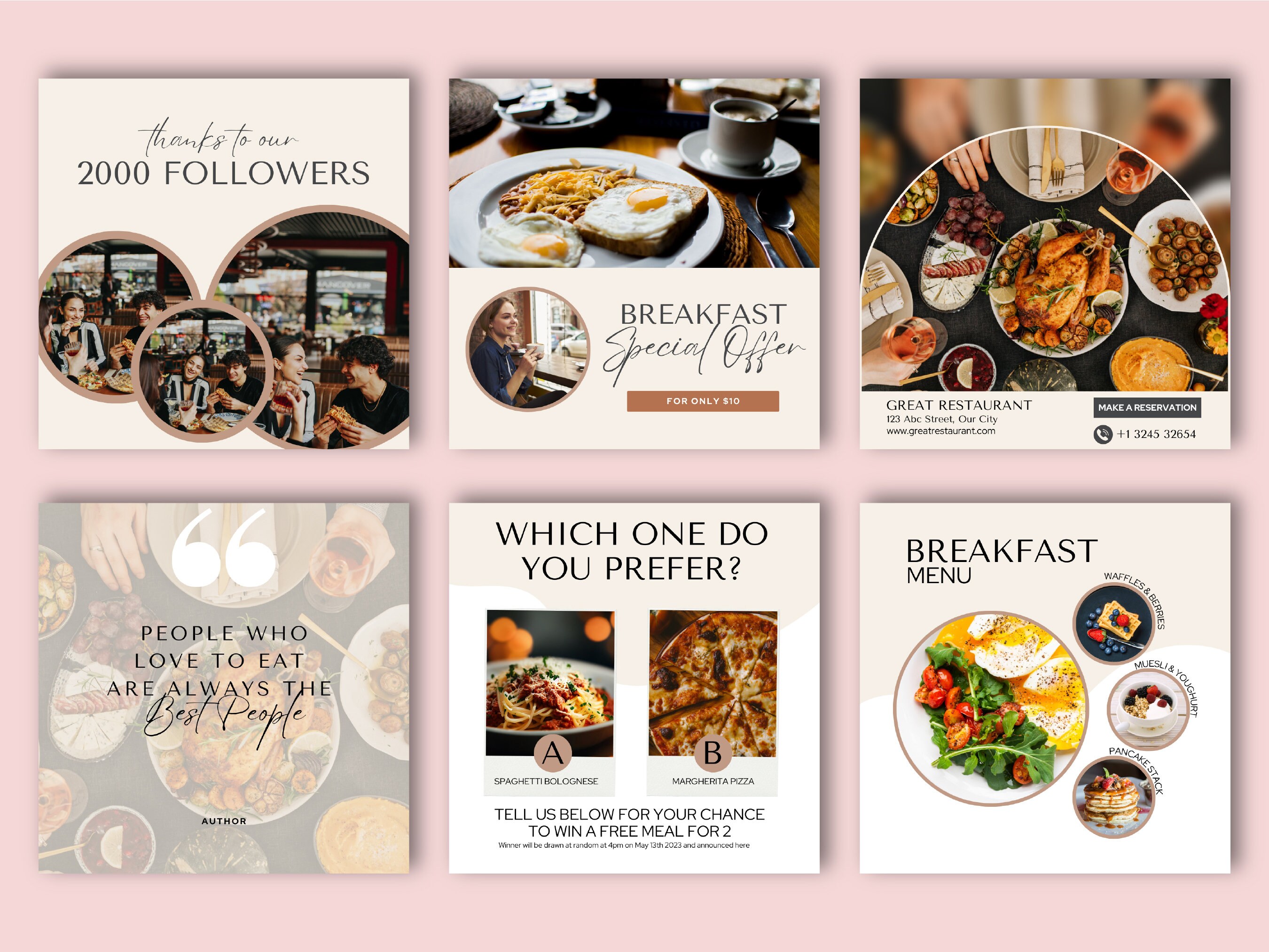 Food Instagram Template | Dietician Instagram Posts | Food Blogger ...