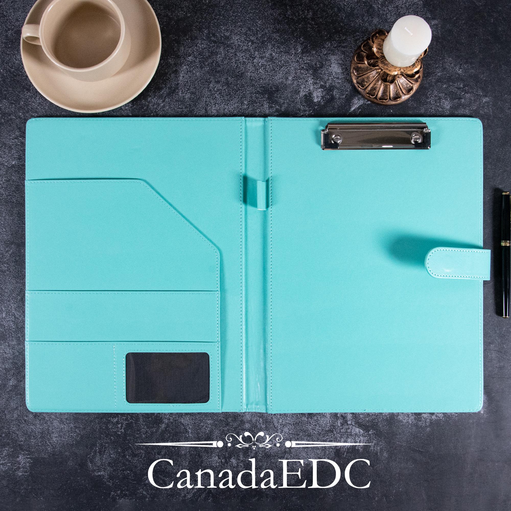 Personalized Leather Portfolio, A4 Padfolio With Clipboard, Custom Name ...