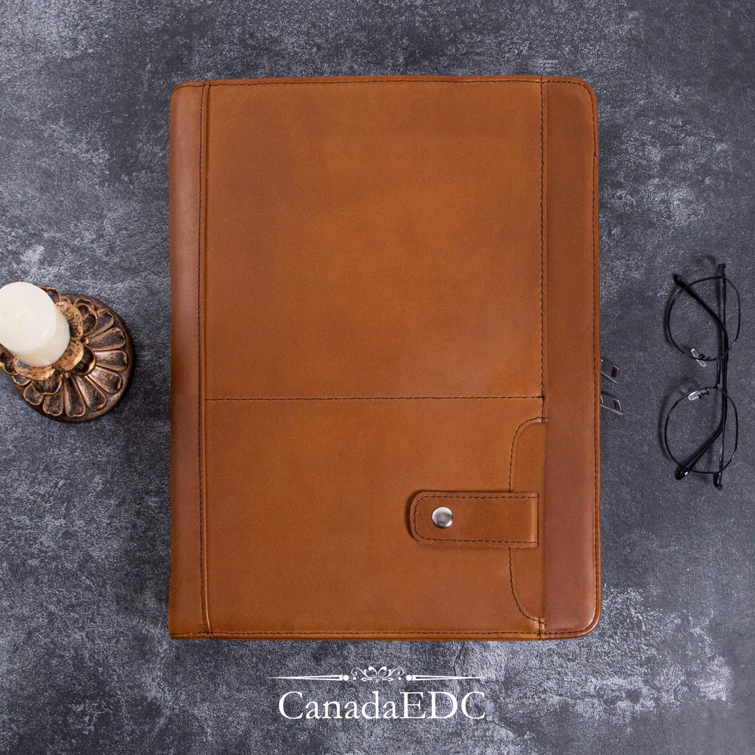 Personalized Genuine Leather Portfolio, Engraved Name Padfolio With ...