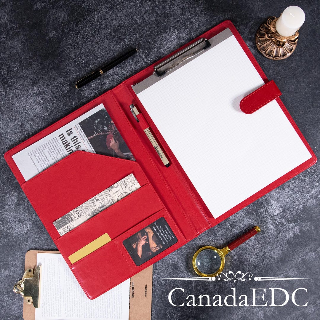 Personalized Leather Clipboard for Men, A4 Padfolio With Name ...