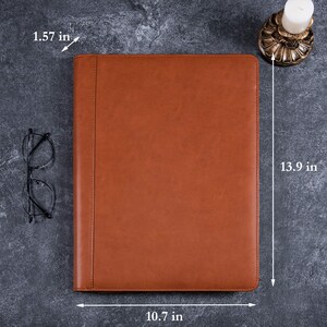 Embossed Name Logo PU Leather Portfolio for Men, Personalized Briefcase ...