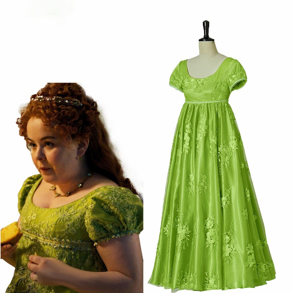 Bridgerton Dress Penelope Featherington Cosplay Regency Ball Vintage ...