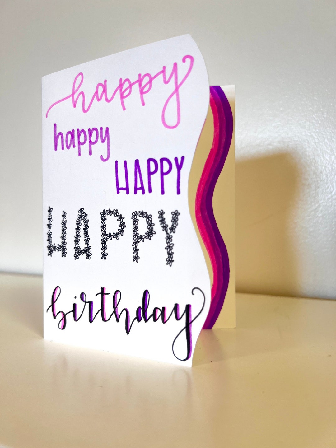 2 Fun, Handmade Birthday Cards (includes Envelopes) - Etsy