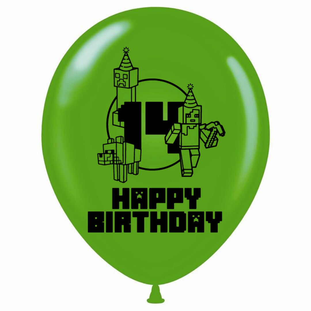 Minecraft Birthday, SVG File, Birthday Celebration, Happy Birthday, 14 ...