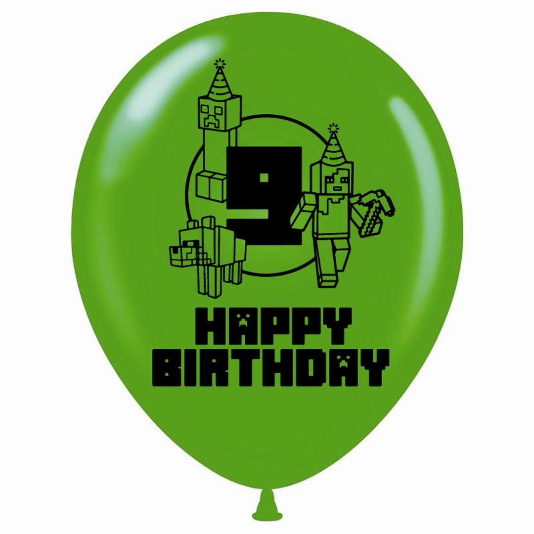 Minecraft Birthday, SVG File, Birthday Celebration, Happy Birthday, 9 ...