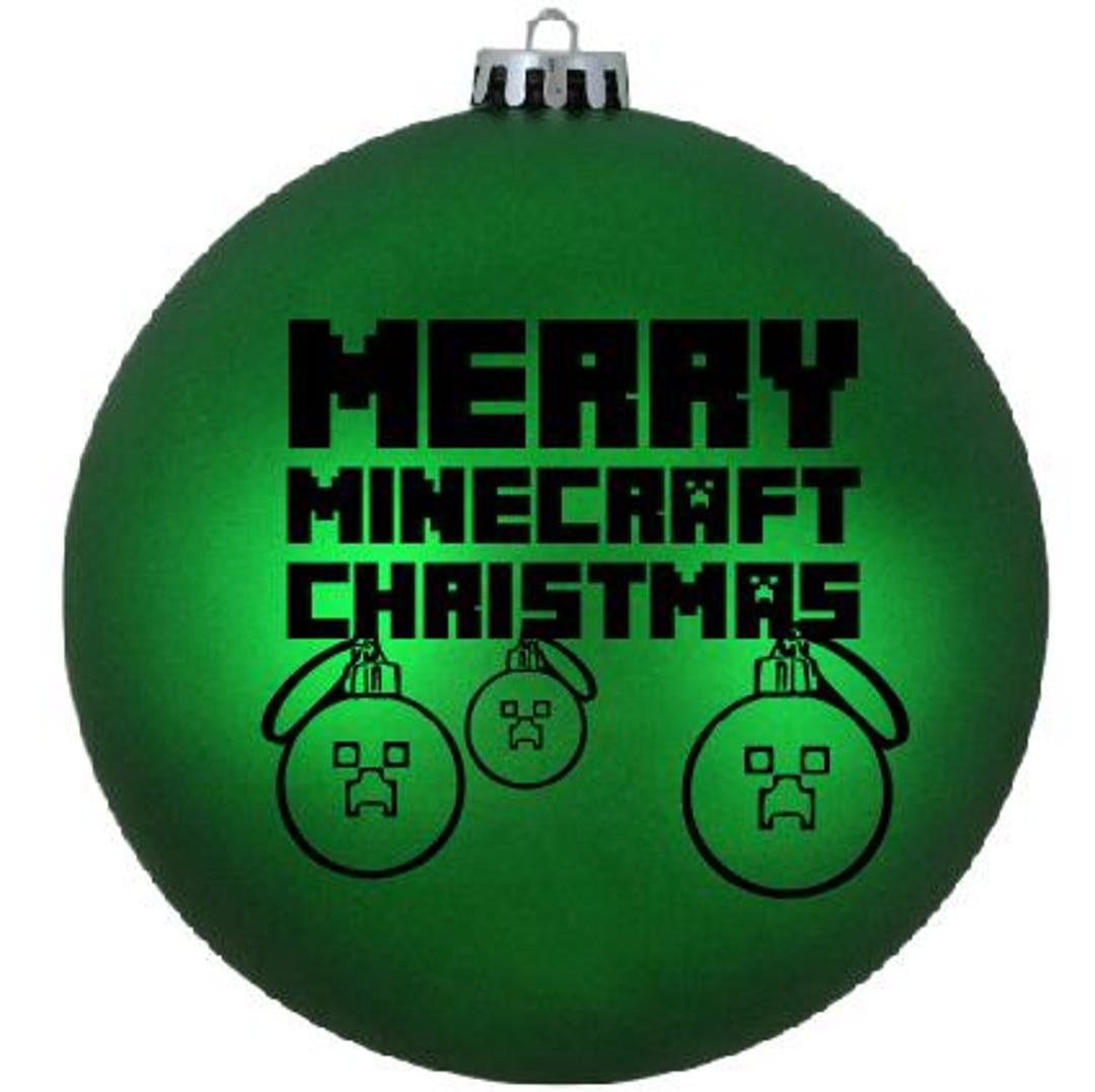 Merry Minecraft Christmas, SVG File, Creeper Xmas Balls, Gamer ...