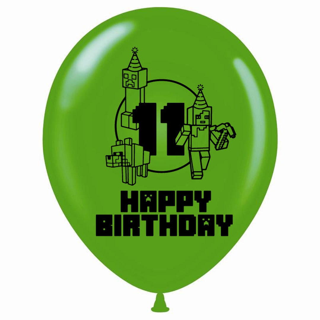 Minecraft Birthday, SVG File, Birthday Celebration, Happy Birthday, 11 ...