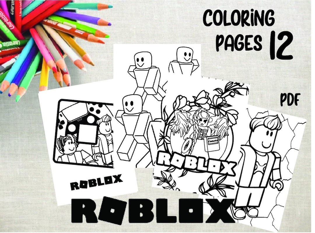 Roblox 12 Coloring Pages, PDF File, Printable Coloring Pages, Crafts ...