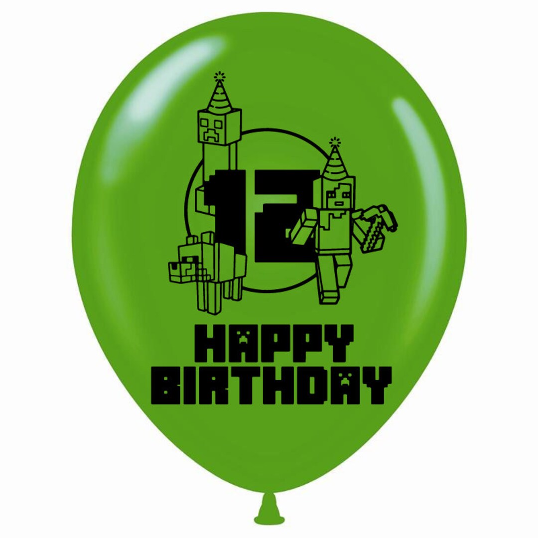 Minecraft Birthday, SVG File, Birthday Celebration, Happy Birthday, 12 ...