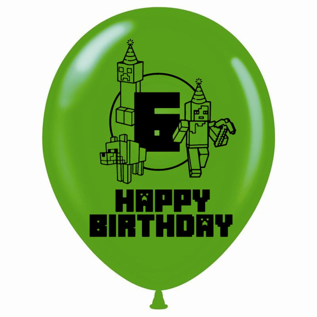 Minecraft Birthday, SVG File, Birthday Celebration, Happy Birthday, 6 ...