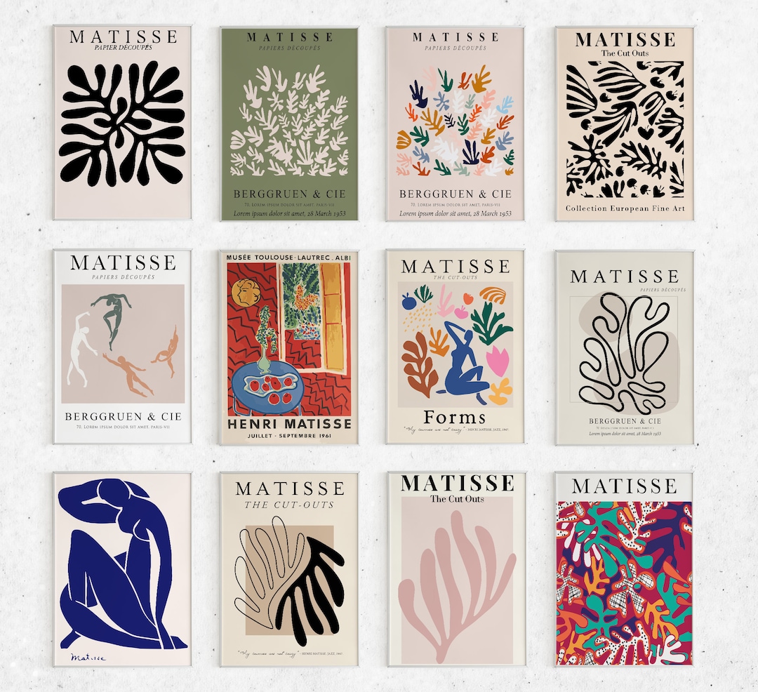Matisse Prints Set of 12, Exhibition Gallery Wall Art Set, Matisse ...